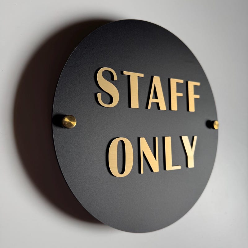 Staff Only Sign - Etsy UK