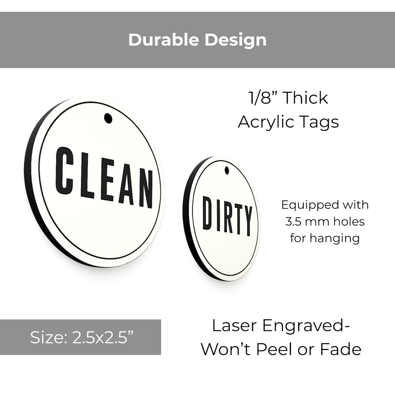 Clean & Dirty Laundry Basket Labels | Hamper Basket Tag Organization ...
