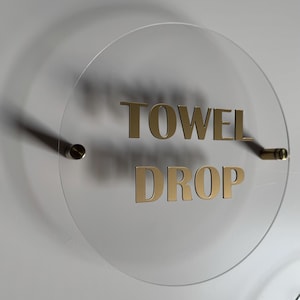 Custom Text Sign 9x9" | Clear Acrylic With Gold Acrylic and Gold ...