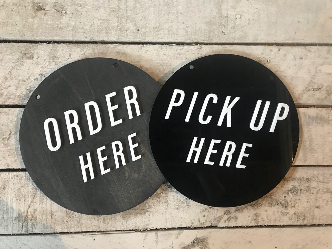 Order Here Pick up Here BUSINESS Sign Custom COFFEE SHOP Restaurant ...