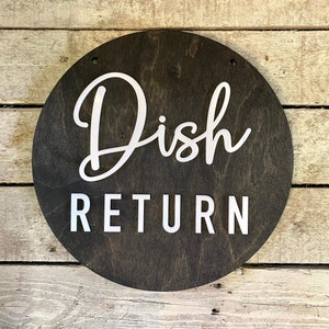 Dish Return BUSINESS Sign Wayfinding Custom COFFEE SHOP Restaurant ...