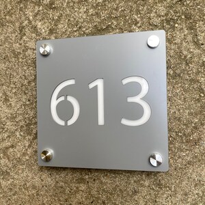 House Number Sign 5.5x5.5 Modern Custom Home - Etsy