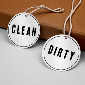 Clean & Dirty Laundry Basket Labels Hamper Basket Tag Organization 2.5x ...