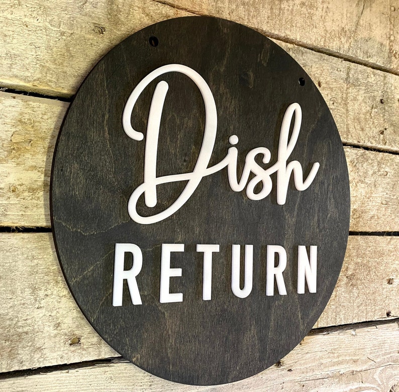 Dish Return BUSINESS Sign Wayfinding Custom COFFEE SHOP | Etsy