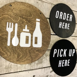 Condiment Icons Restaurant BUSINESS Sign Custom Cafe COFFEE | Etsy