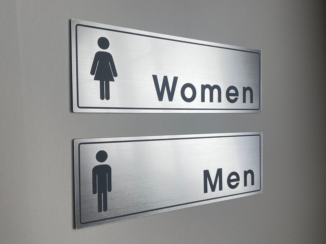 Bathroom Signs Stainless Steel Home Office Cafe Restaurant | Mens ...