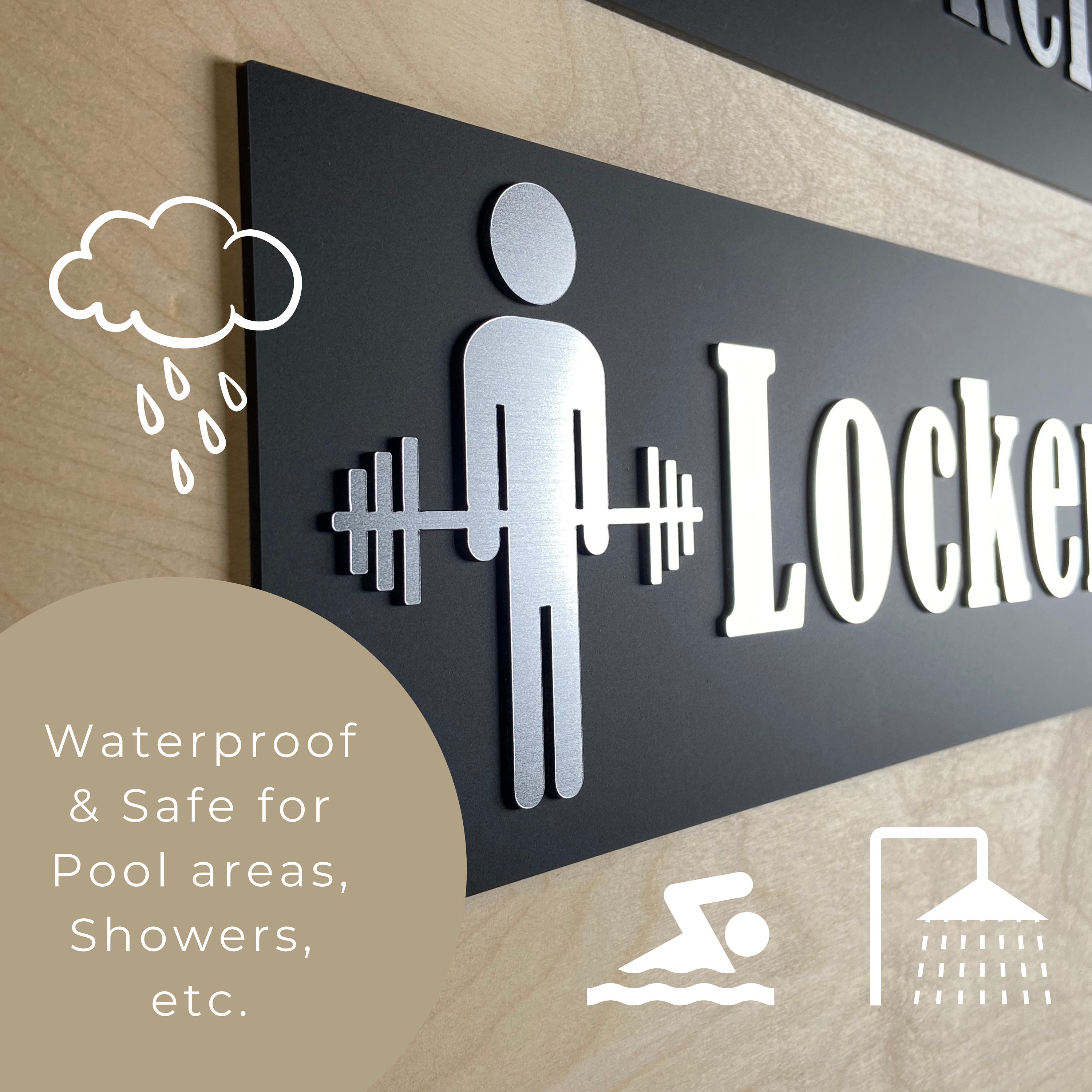 Large Gym Locker Room Directional Sign Custom Crossfit - Etsy