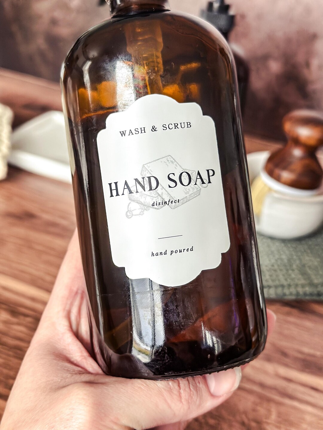 Vintage Inspired Soap Dispenser Labels: Waterproof Kitchen Organization ...