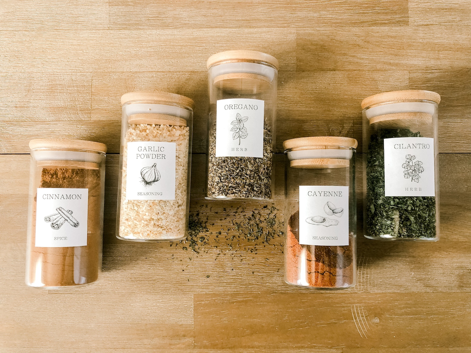 60 Vintage Spice Labels / Farmhouse Spice Labels/ Organization - Etsy ...