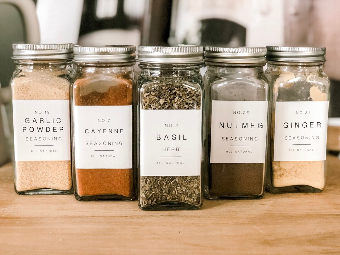 Spice Labels / Minimal Spice Labels/ Organization / Christmas Gift ...