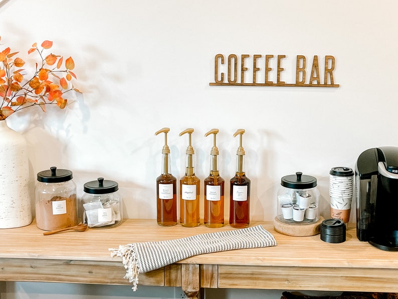 Coffee Syrup Labels / Coffee Bar Organization / Custom Labels - Etsy