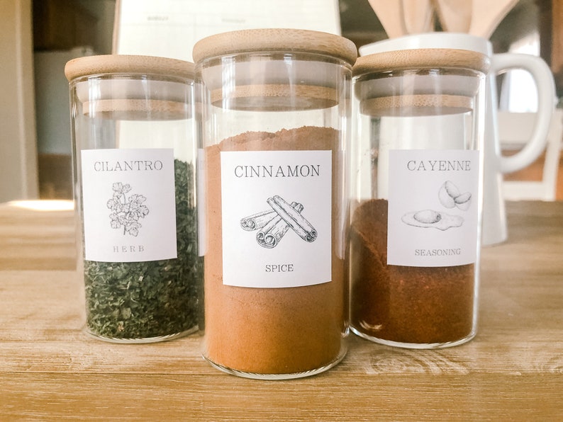 60 Vintage Spice Labels / Farmhouse Spice Labels/ Organization - Etsy