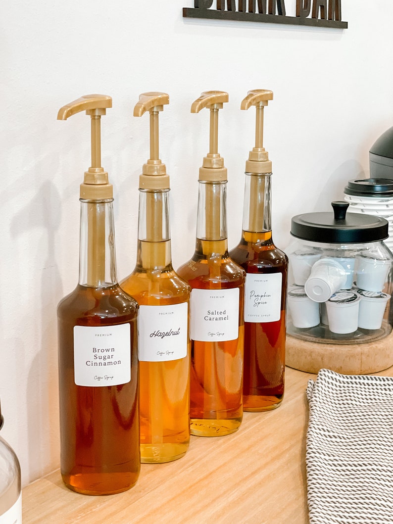 Coffee Syrup Labels / Coffee Bar Organization / Custom Labels - Etsy