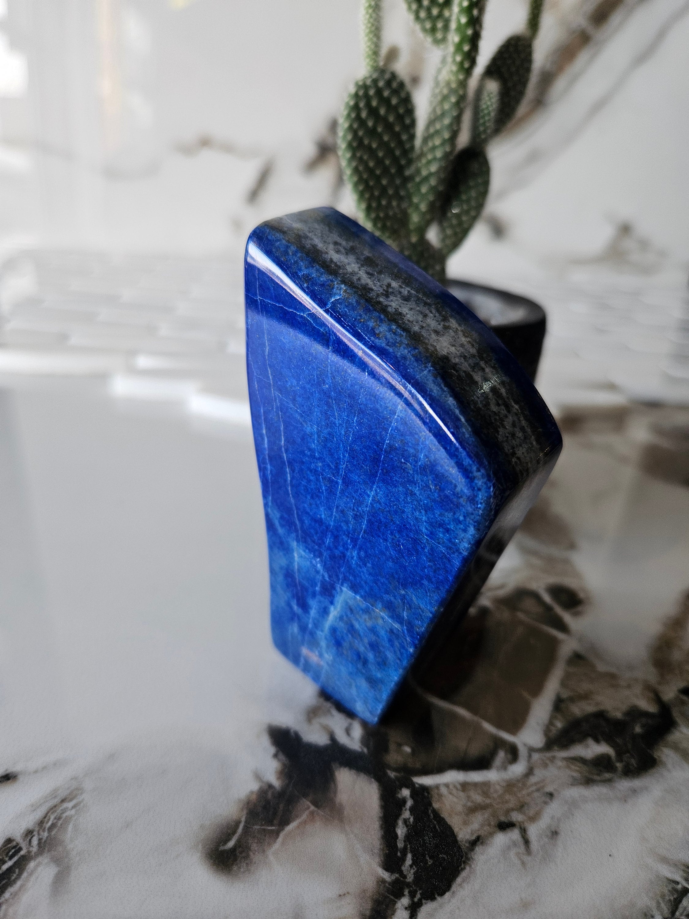 A Lapis Lazuli Free Form, Raw Natural Blue Stone, Lapis Palm Stone ...
