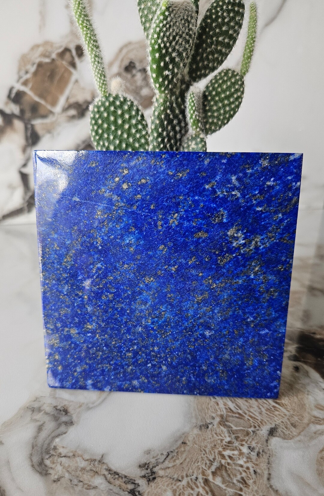 Polished Stone Sided Tile A Lapis Lazuli, Jewlery, Birthday Gift, Intuition, Crystal Gifts ...