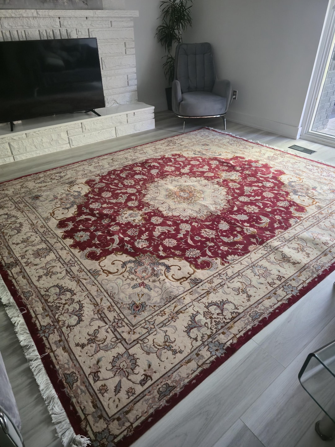Persian Rug Red Nain Design, Medallion Nain, Rugs Persian, 8X10 Persian ...