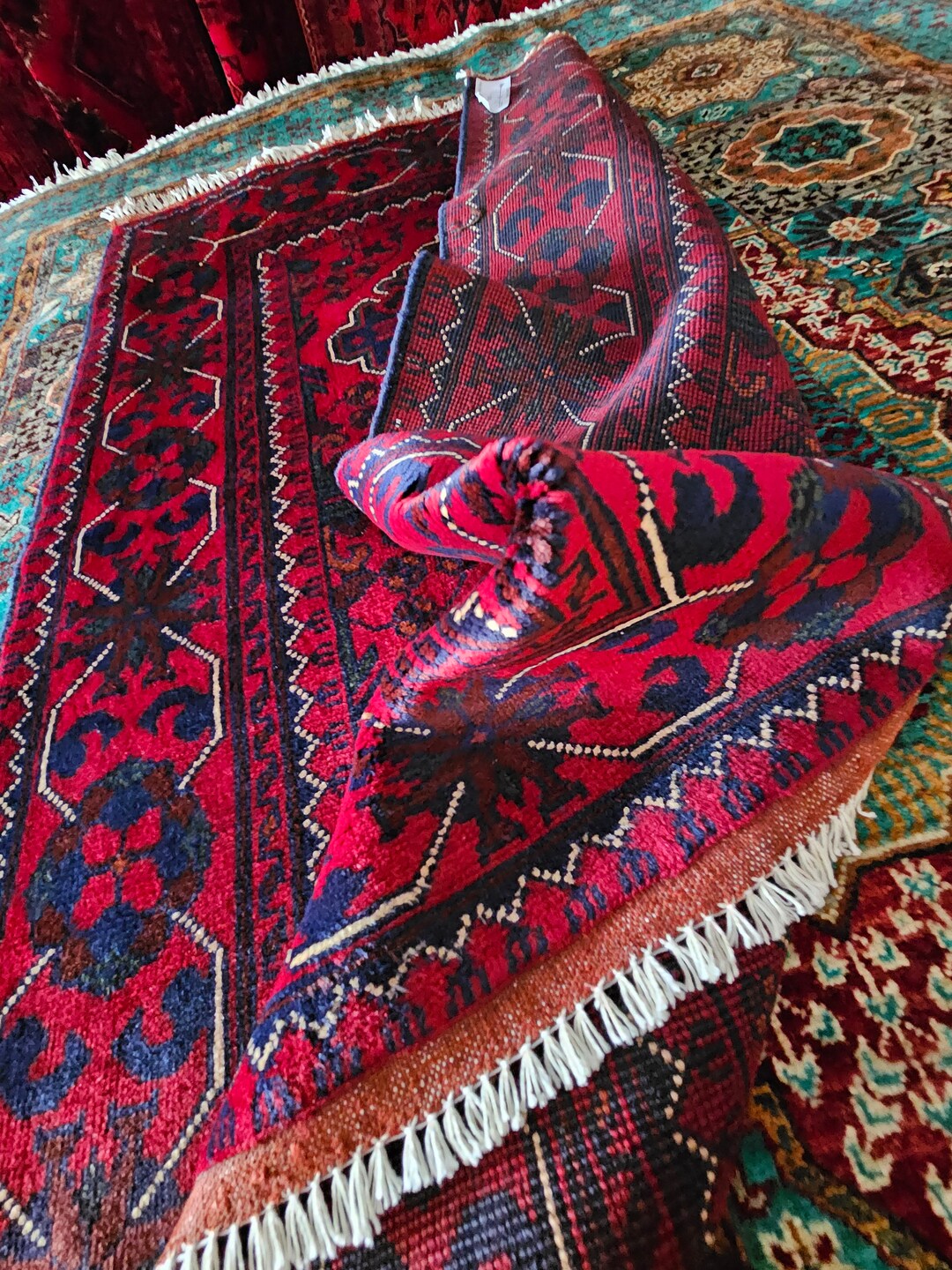 3x4 Small Handmade Afghan Rug, Kitchen Rug, Surya Rugs, Tribal Rug ...