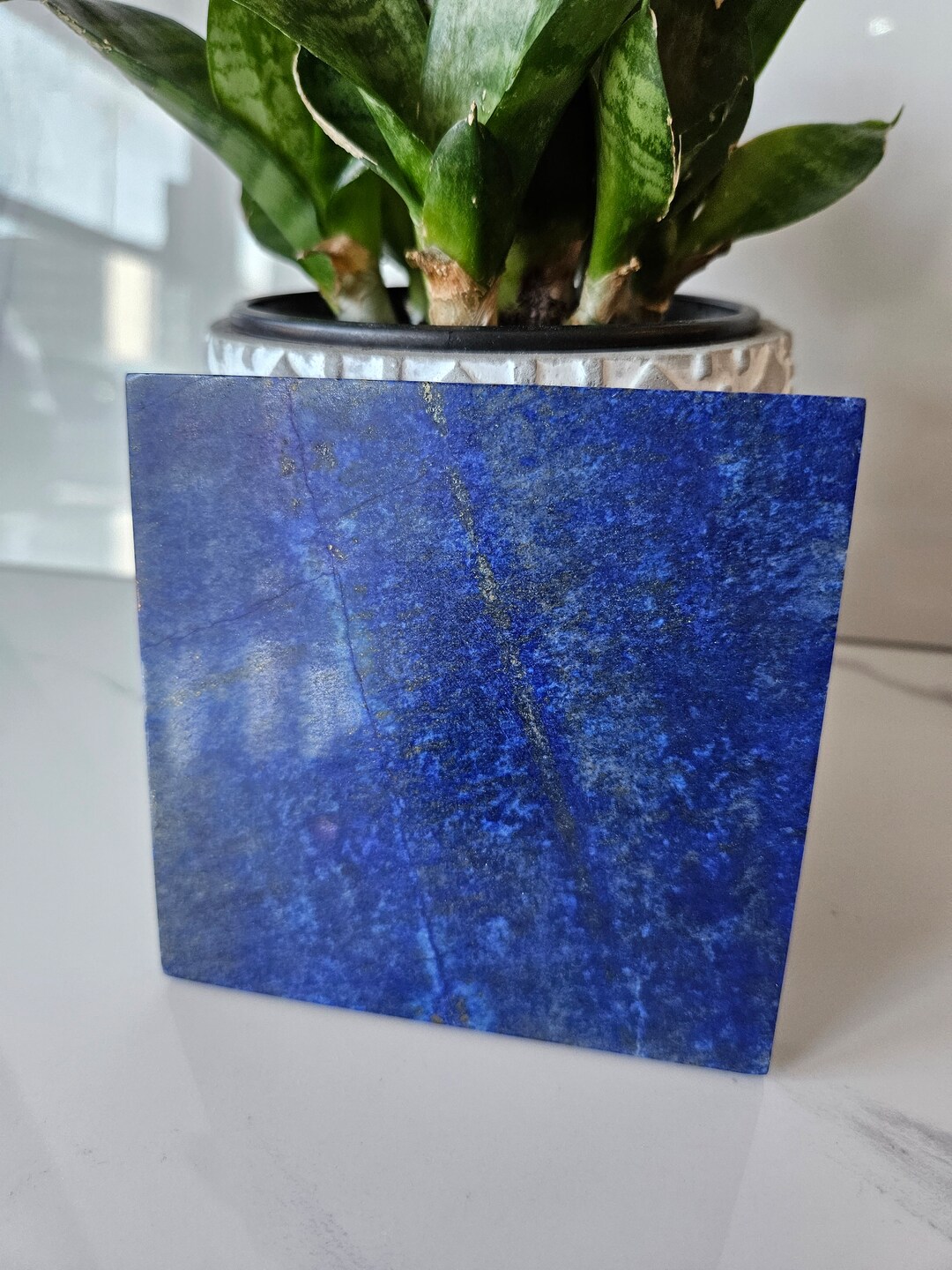 10x10 Lapis Lazuli Stone Tile | Stability, Anxiety, Birthday Gift ...