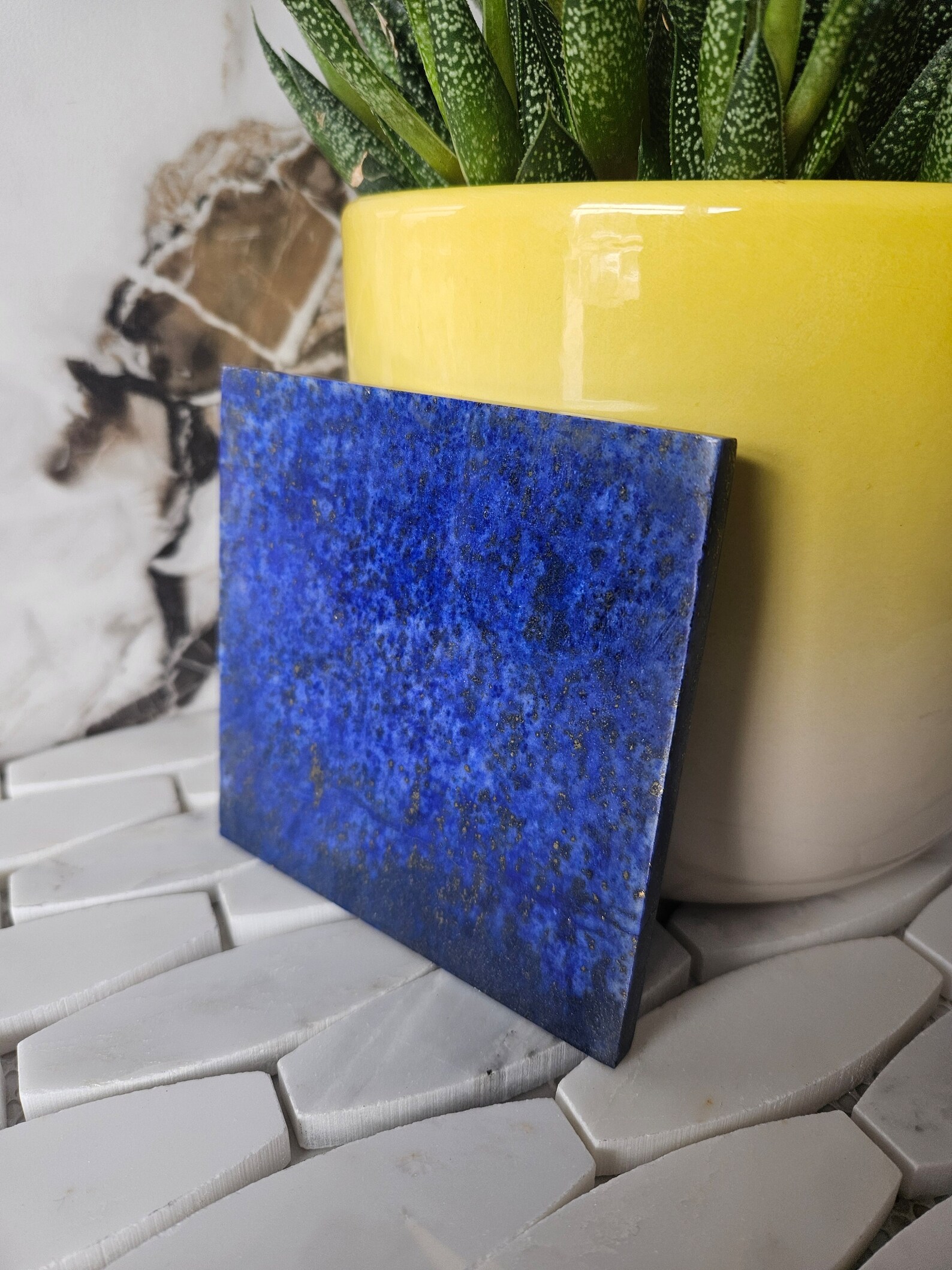 10 X 10 Cm Polished Stone Sided Tile | A+++ Lapis Lazuli, Lapis Tiles ...