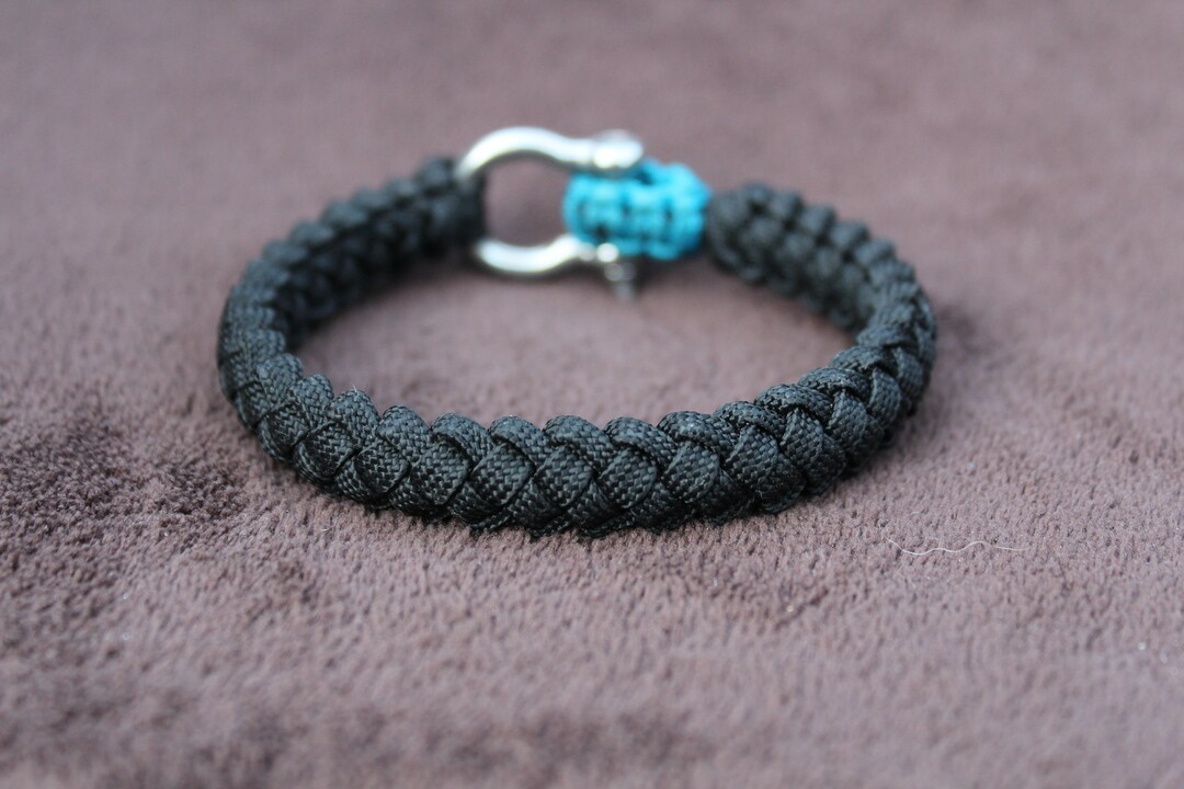 Slim Zipper Sinnet Custom Paracord Bracelet With Shackle - Etsy
