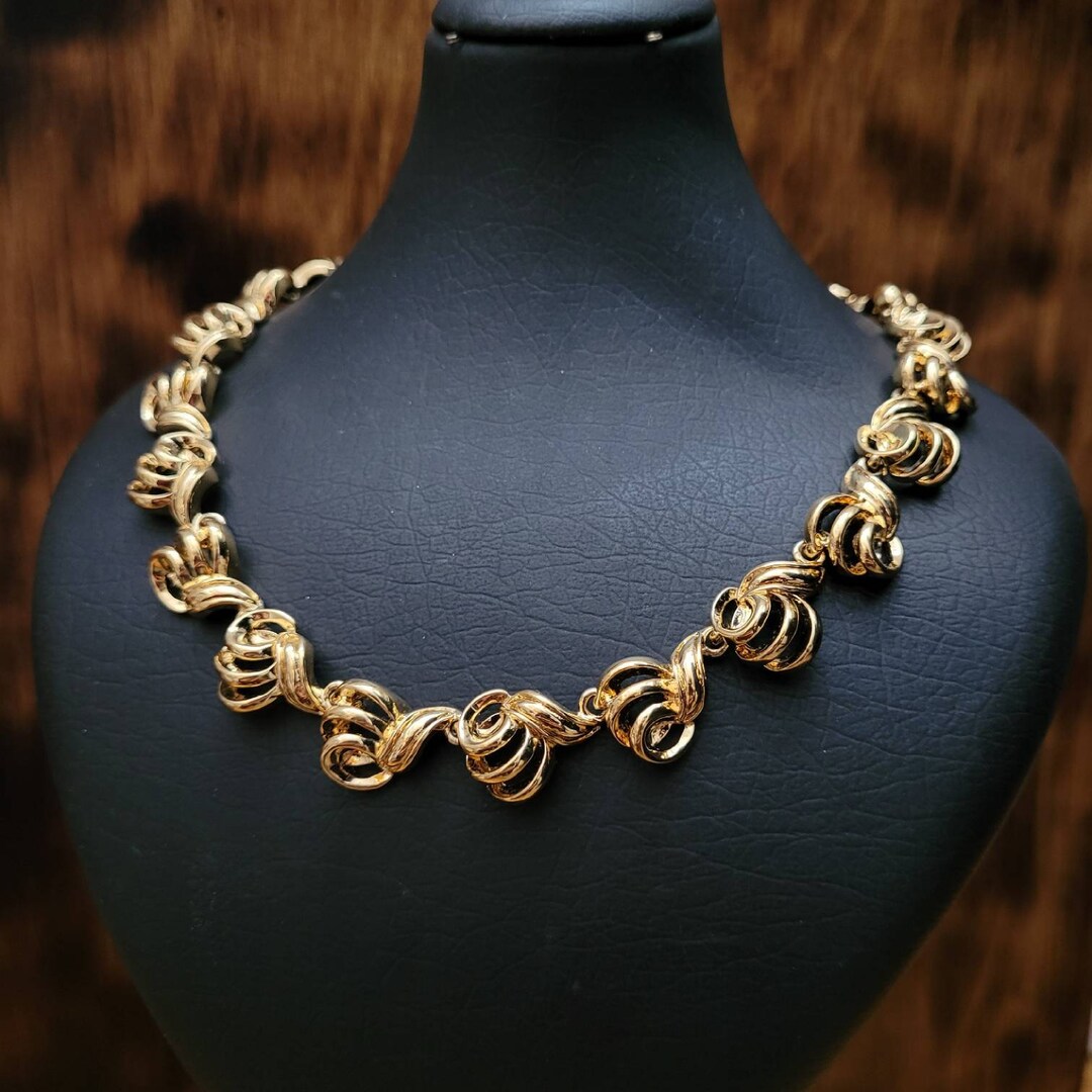 Vintage D'orlan (marcel Boucher) Gold Tone Collar/ Choker/ Short Length ...