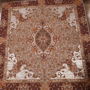 Marvelous Handmade, Square Shape, Paisley Design Tablecloth. Gift Idea ...