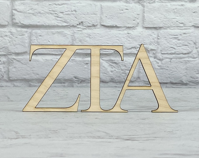Zeta Tau Alpha Wooden Sorority Letters Greek Letters Big - Etsy