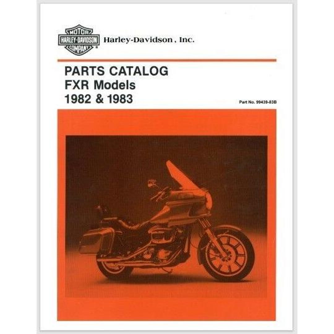 1982-1983 Harley Davidson FXR Parts Catalog Manual 112 Pages 99439-83B ...