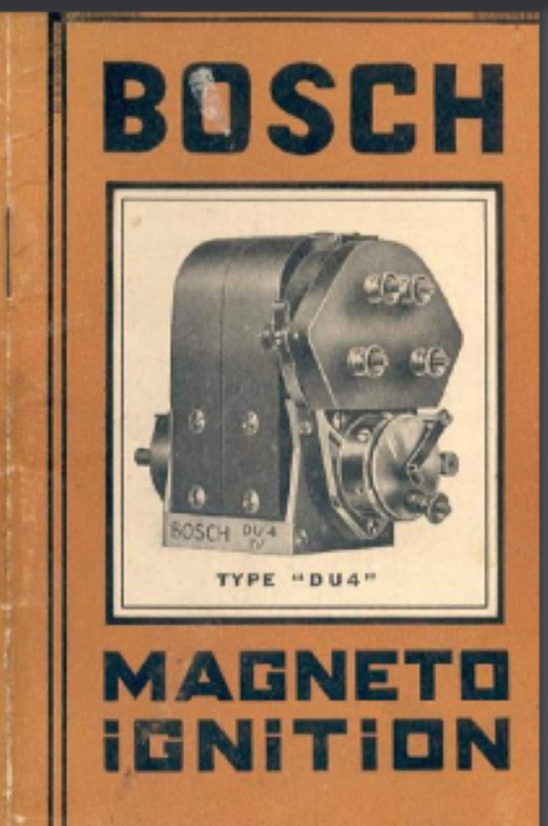 BOSCH DU4 DU "types" Magneto Instruction and Parts Manual 18 Pages Comb ...