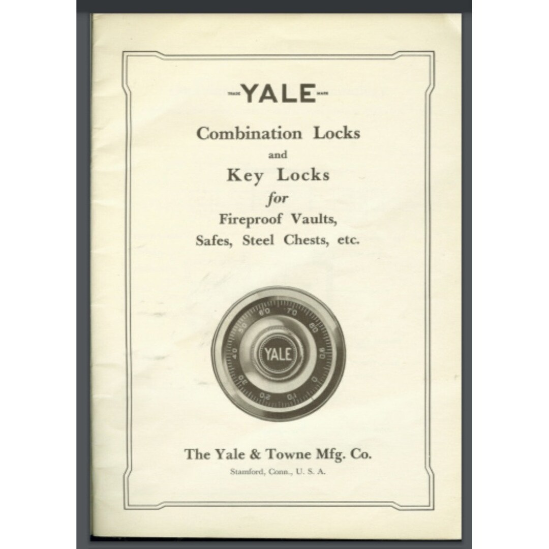Yale Combination Locks, Key Locks, Vaults, Safes, Steel Chests Book ...