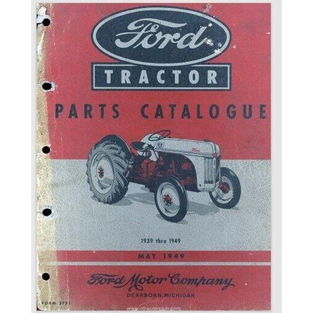 Ford 9N 2N 8N Tractor Assembly Parts Manual Catalog Book Exploded View ...
