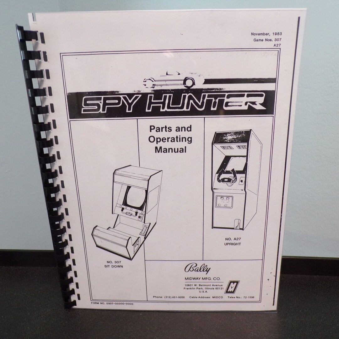 Bally - Arcade - Spy Hunter Operation and Service Manual 1983 59 Pages ...