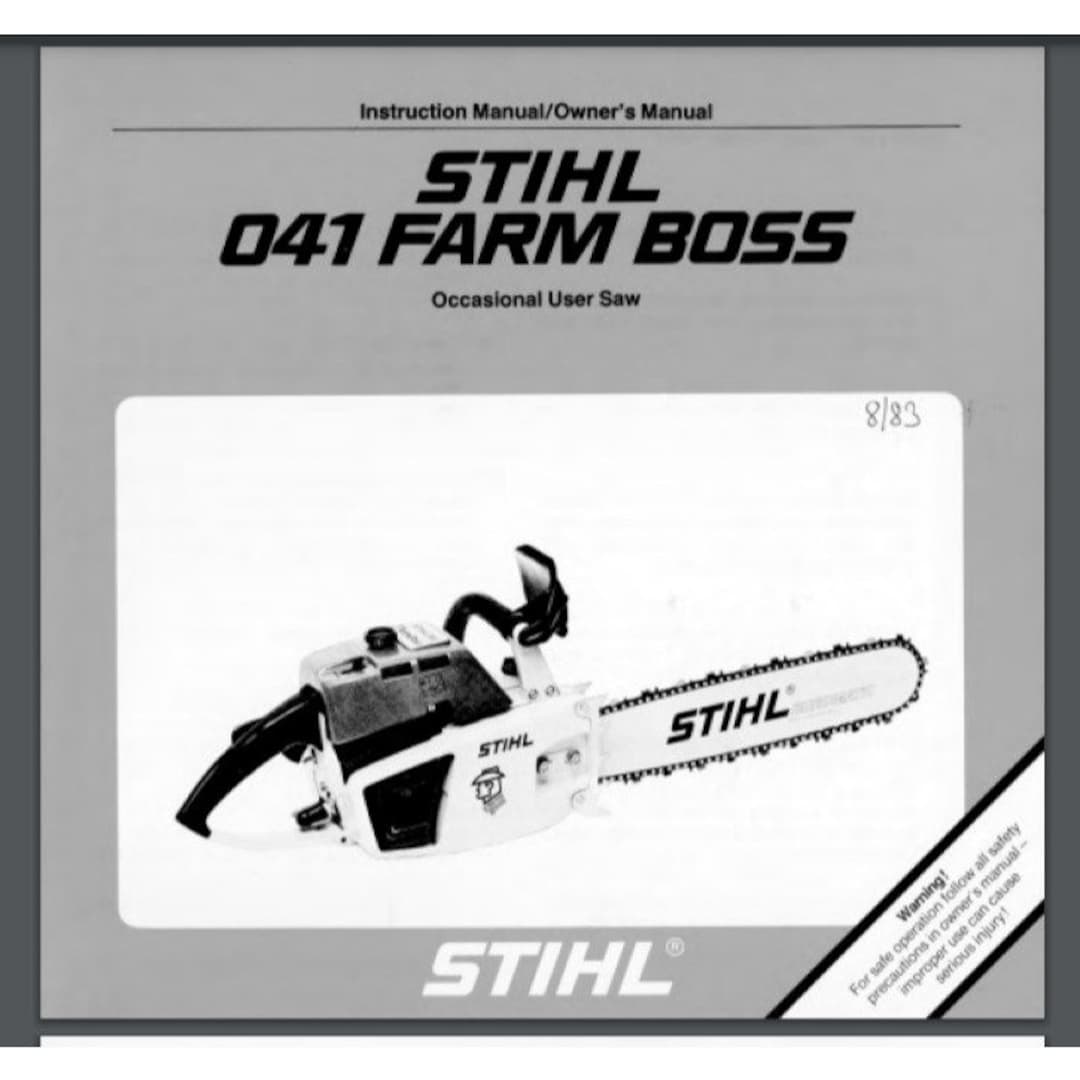 Stihl 041 Farm Boss Instruction Owner Manual 42 Page Gloss Protectors ...