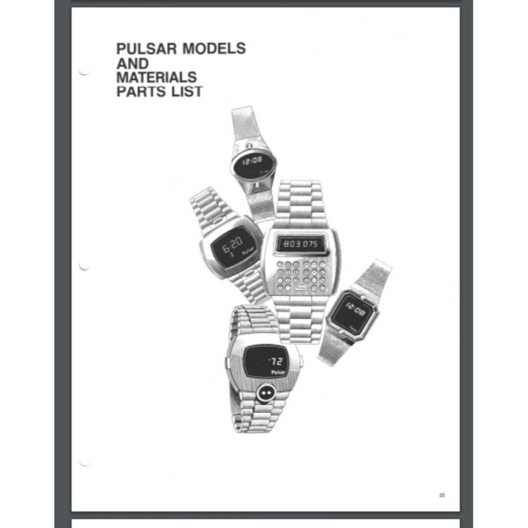 Pulsar Calculator Watch Service and Parts Manual 14 Comb Bound - Etsy