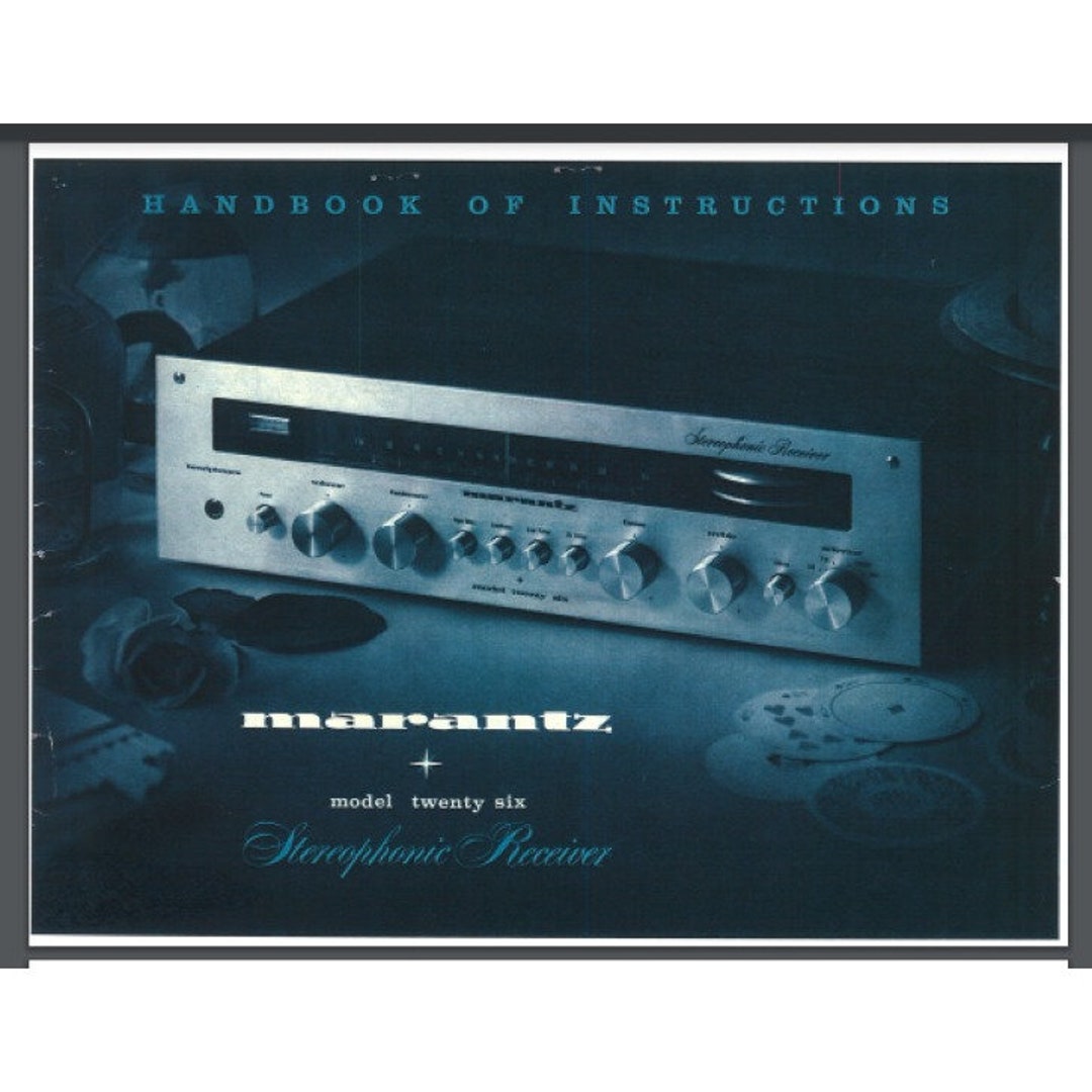 Marantz Model 26 Stereophonic Receiver Service Owner Manual 20 Pages ...