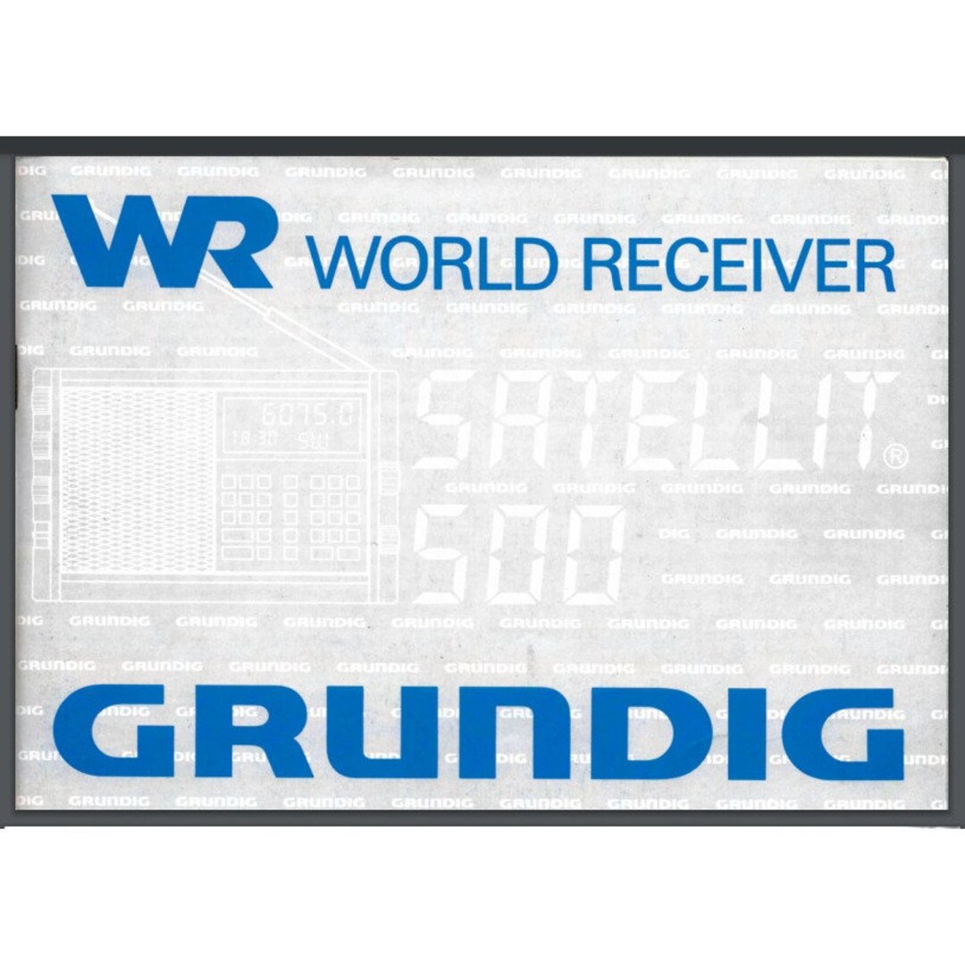 Grundig Satellit 500 Shortwave World Receiver OWNER'S MANUAL 28 Pages ...