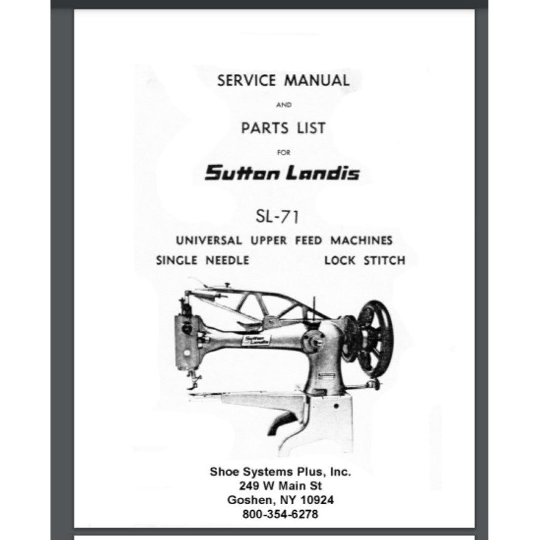 Sutton Landis SL-71 Sewing Machine Owner Manual 44 Pages - Etsy