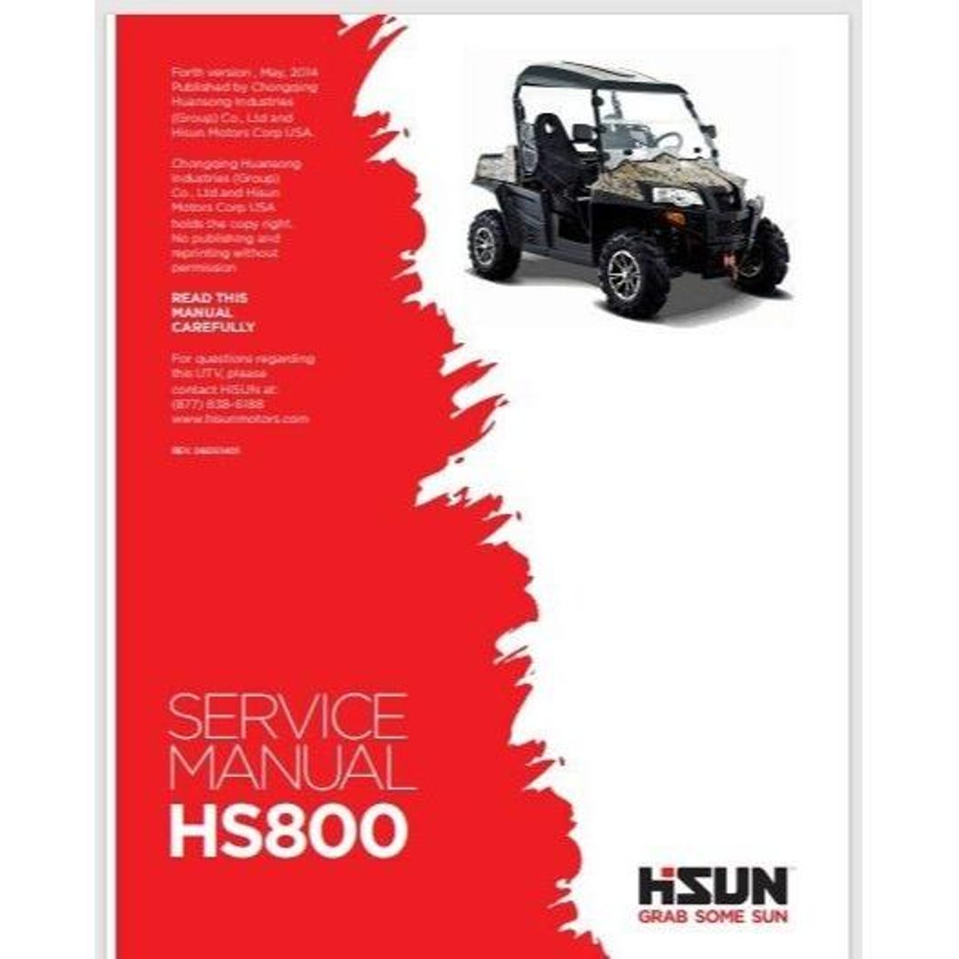 Hisun HS800 UTV Side by Side Service Manual 263 Pages Parts Wiring ...