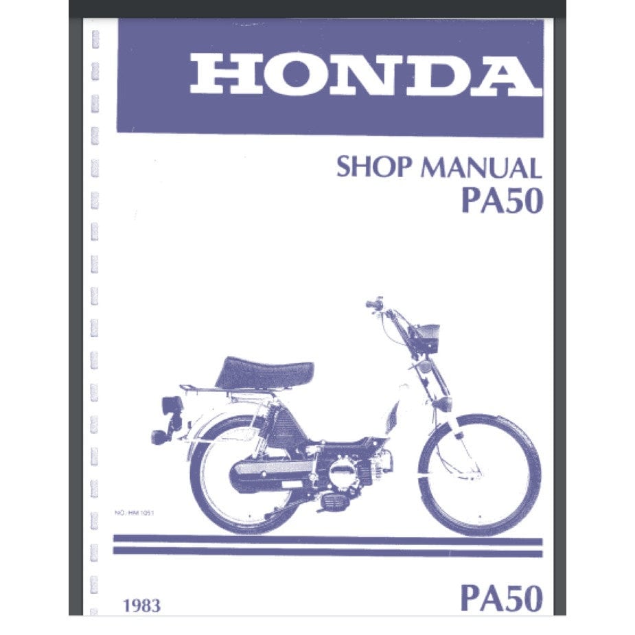 Honda Moped PA50 Service Manual 1978-1983 98 Pages Comb Bound Gloss ...
