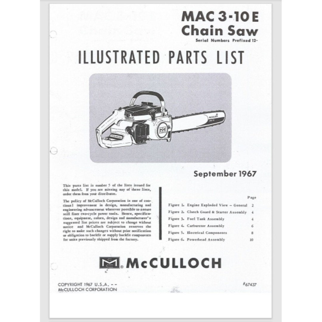 Mcculloch Chainsaw Parts