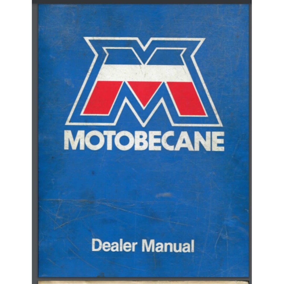 Motobecane Dealer Service Manual Comb Bound Gloss Covers 104 Pages 1984 ...