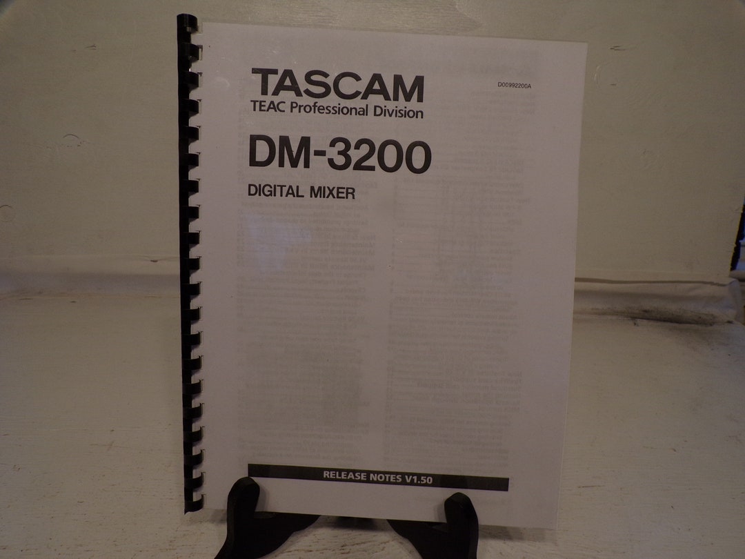 Tascam Dm 3200 Owners Manual Comb Bound And Protective Covers Etsy