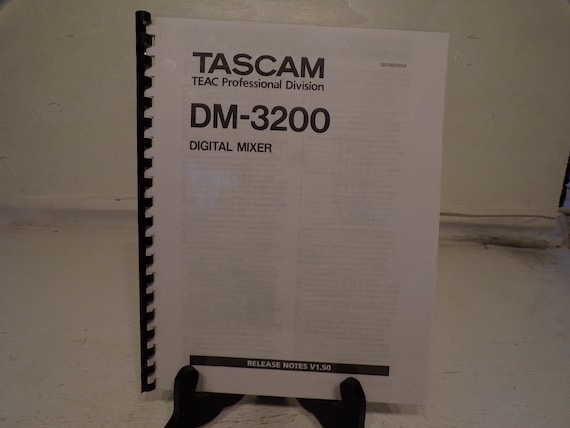 Tascam DM-3200 Owner's Manual: Comb Bound & Protective | Etsy