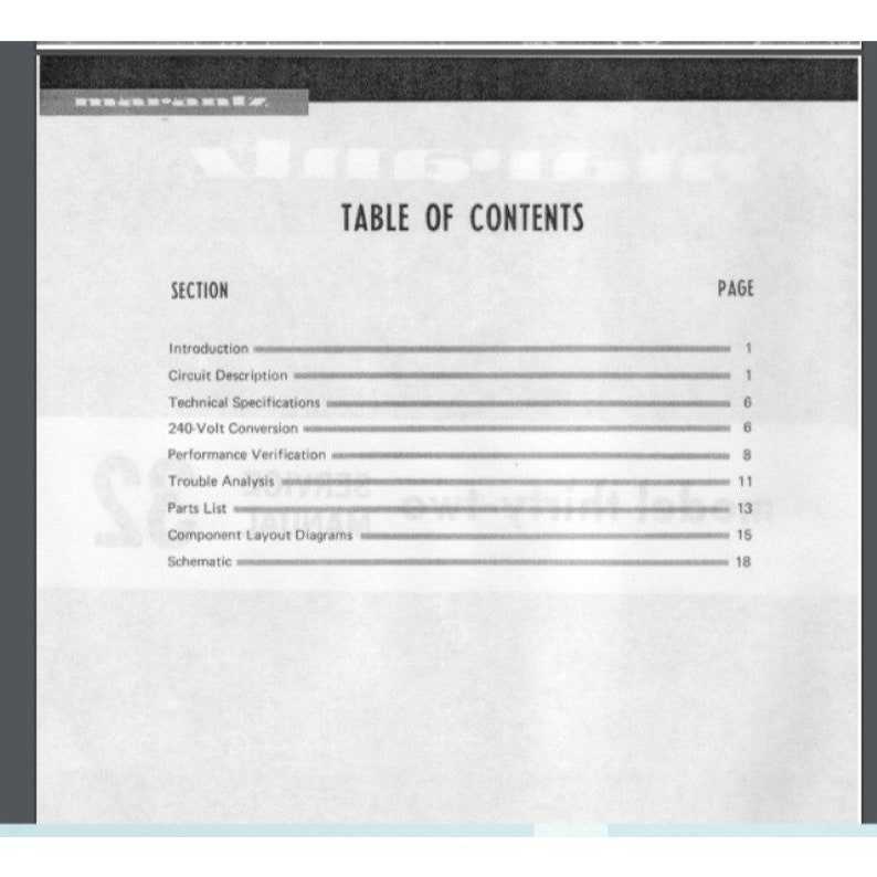 Marantz Model 32 Stereo Console Amplifier Service Manual 21 Pages Comb ...
