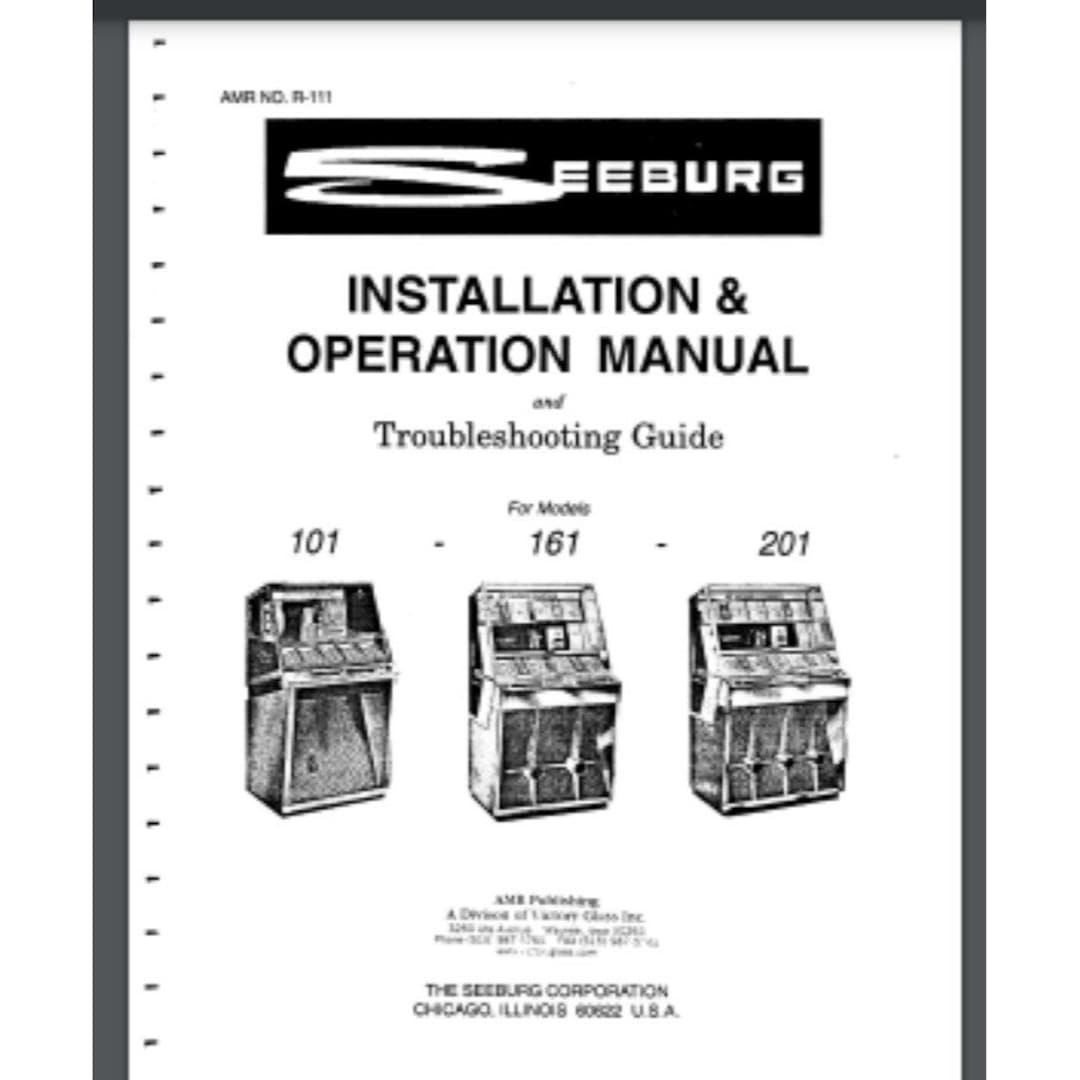 Seeburg Jukebox 101 , 161 , 201 Installation and Operation Manual 88 ...