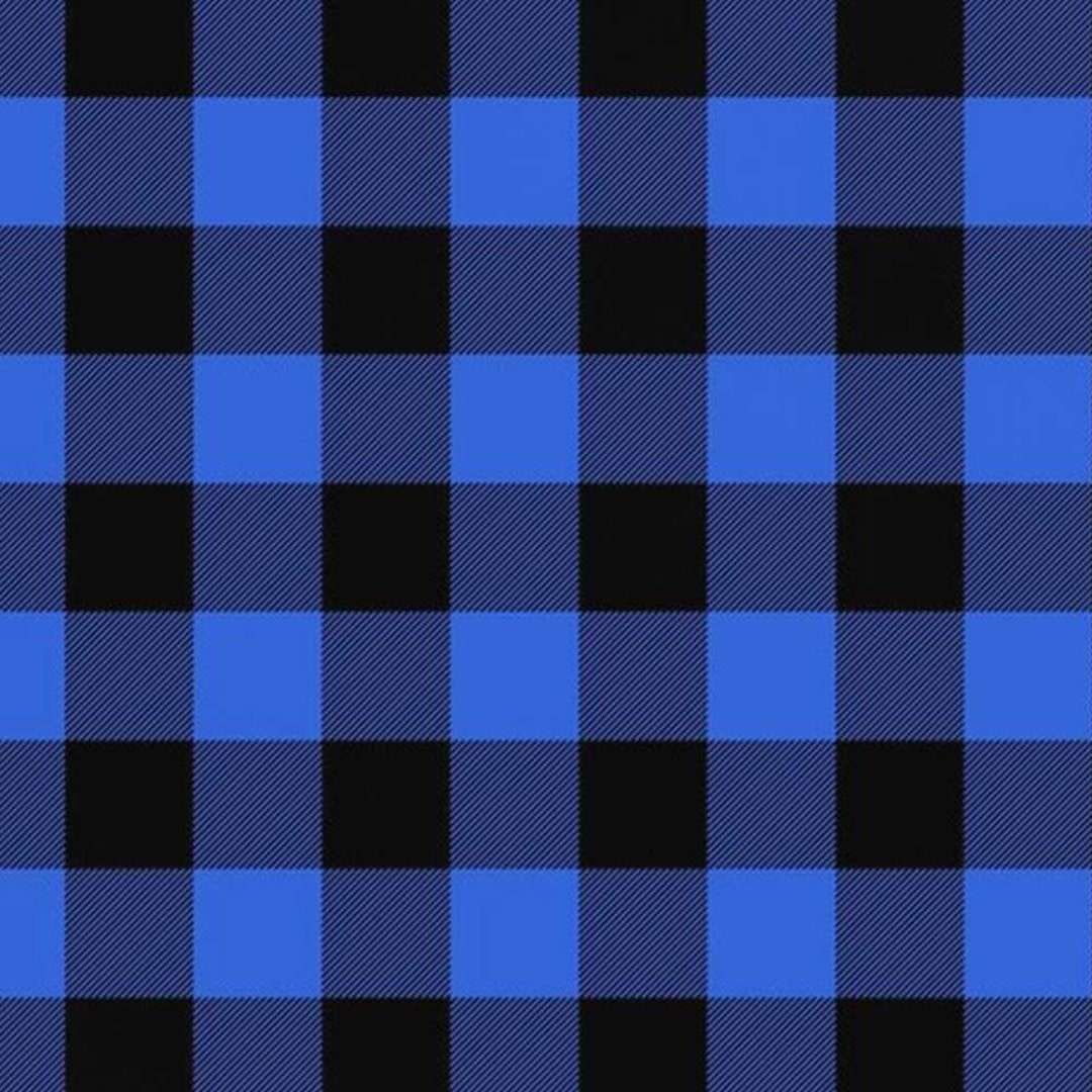 Royal Blue Plaid Fabric - Etsy