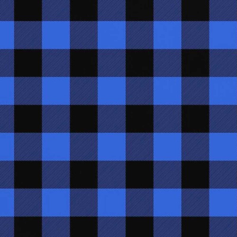 Blue Buffalo Plaid Fabric - Etsy