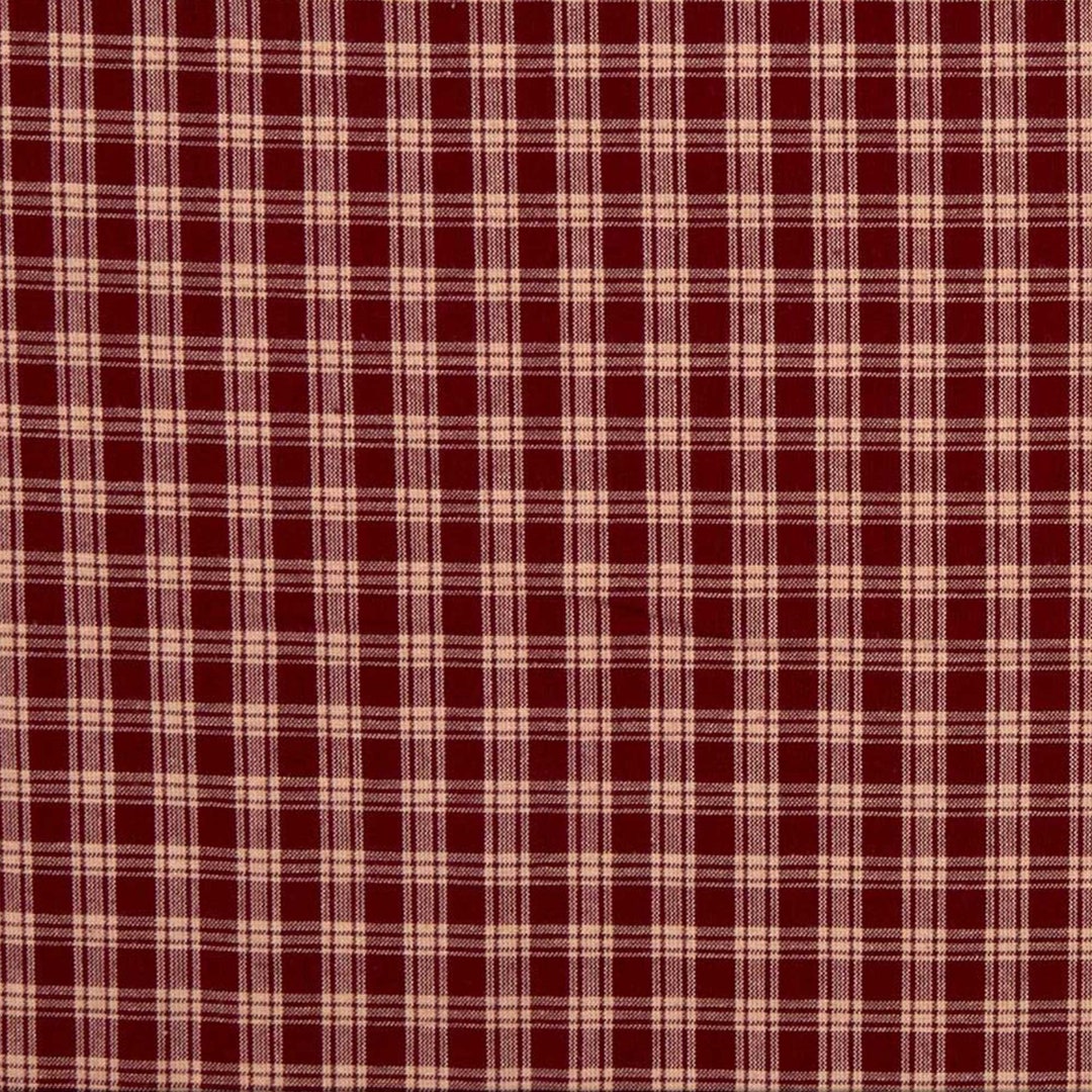 Homespun Maroon & Cream Plaid Fabric - Etsy