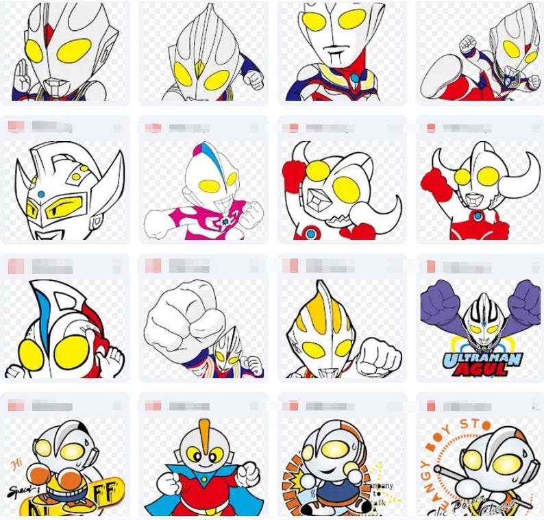 163 Ultraman Superhero Cartoon Material, Children's T-shirt Printing ...