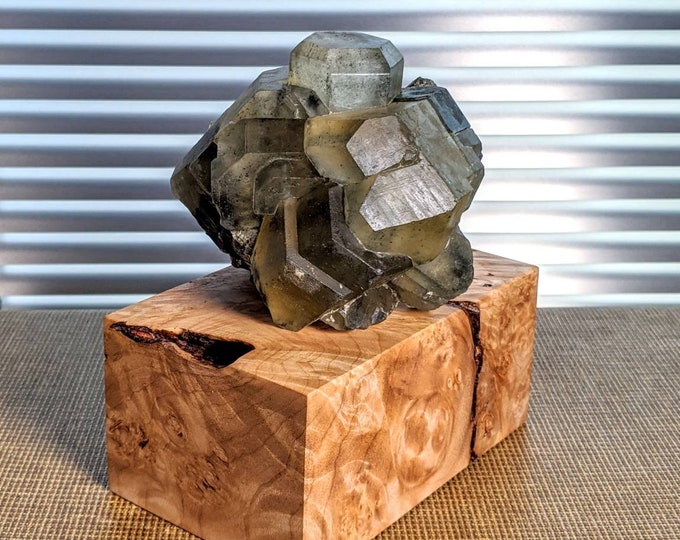 Solid Figured Maple Wood Display Pedestal for Minerals, Fossils ...